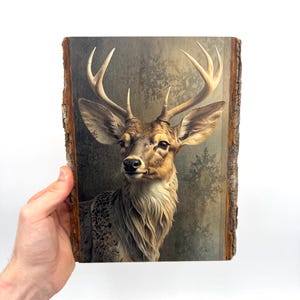 Wood Deer Picture on Wood Rustic Photo Frame Custom Deer Hunting Wall ...