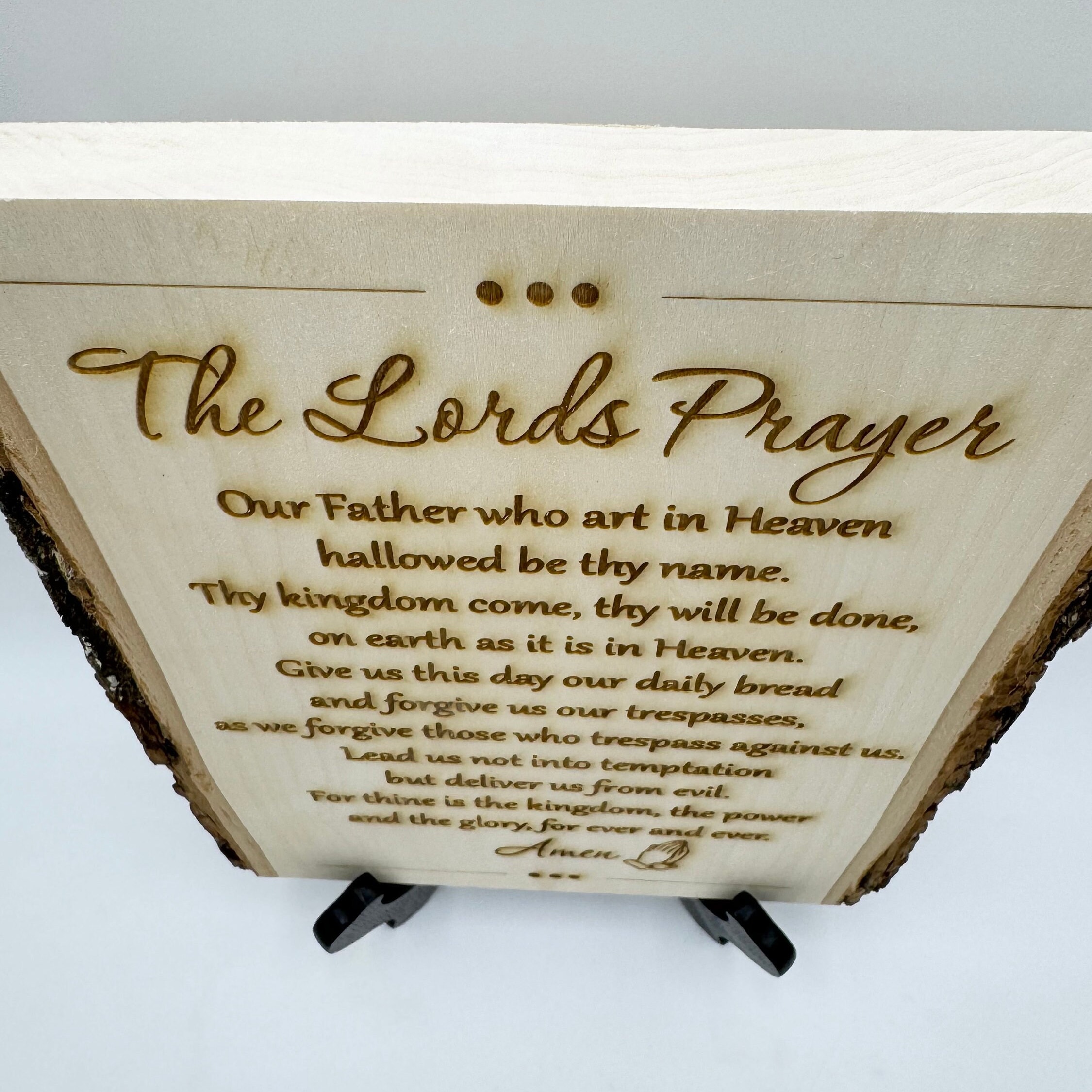 The Lord’s Prayer Wood Sign Rustic Christian Home Decor, Engraved ...