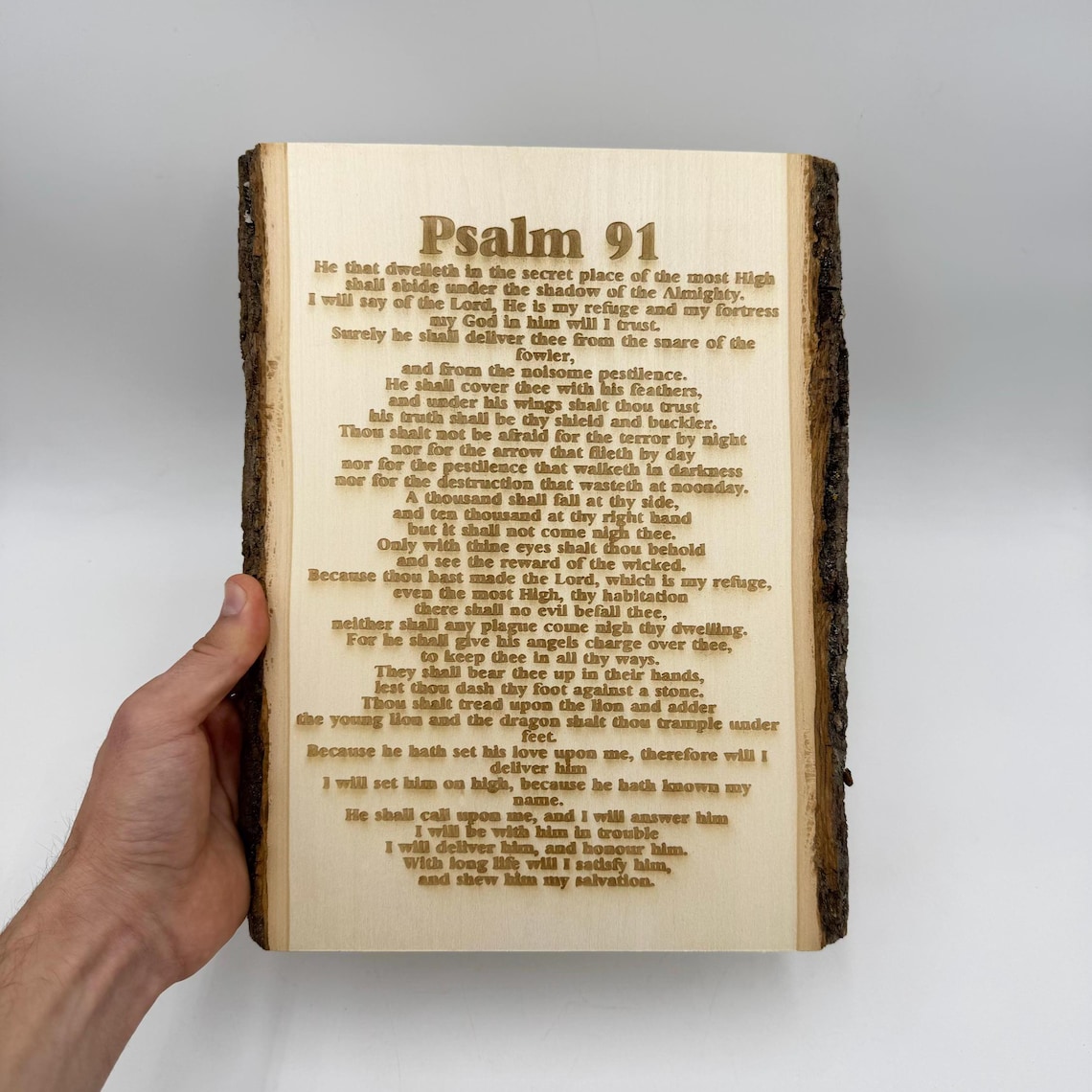 Psalm 91 KJV Bible Verse Sign, Christian Wall Art, Custom Scripture ...