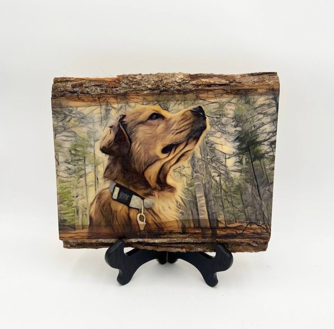 Custom Dog Picture on Wood Pet Picture Memorial Gift Dog Photo ...