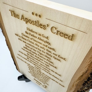 The Apostles Creed Prayer, Apostle Creed Sign, Rustic Home Decor ...