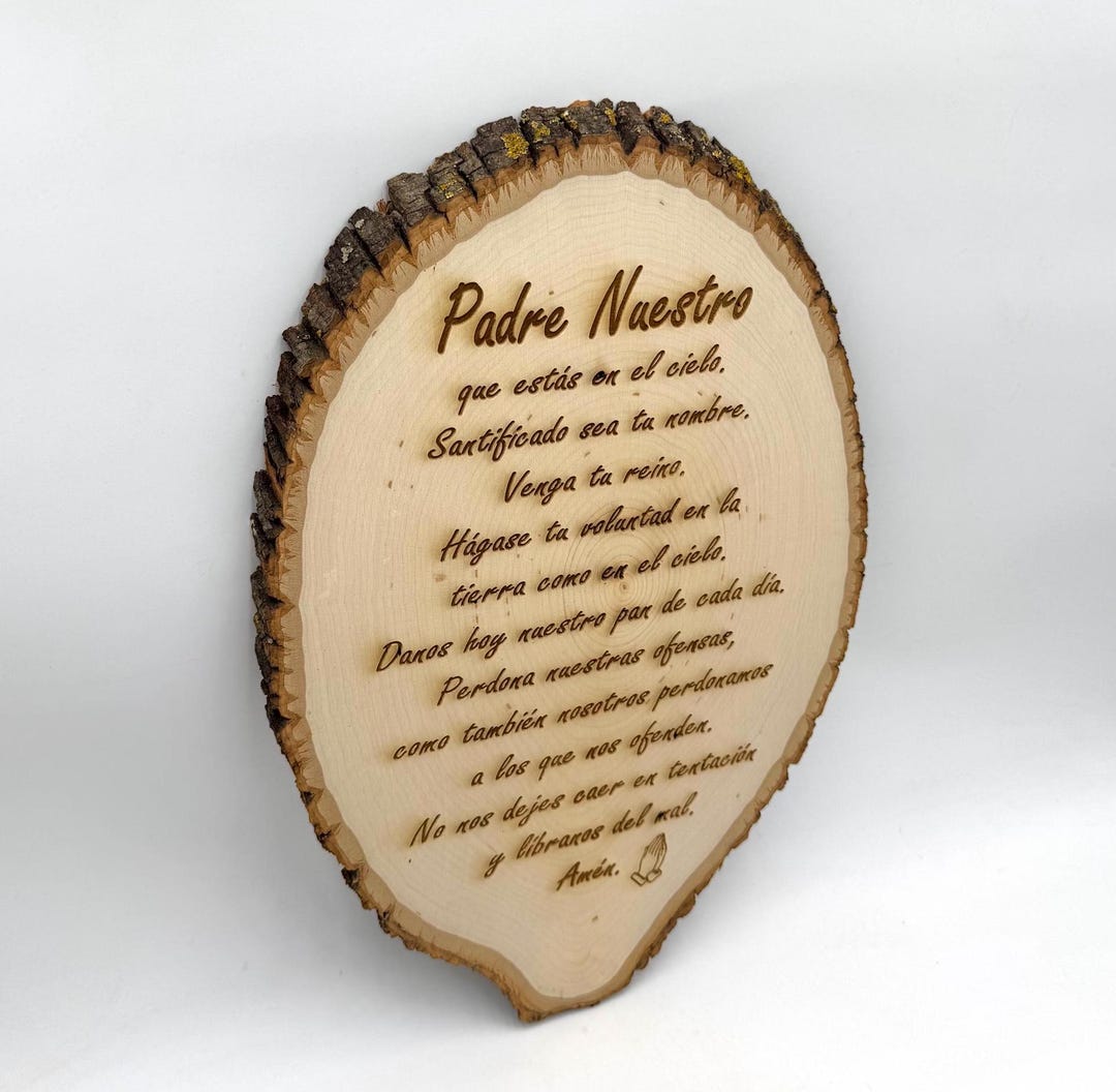 Padre Nuestro, the Lord's Prayer in Spanish, Spanish Lord Prayer Sign ...
