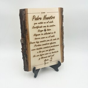 Padre Nuestro, the Lord's Prayer in Spanish, Spanish Lord Prayer Sign ...