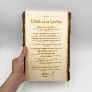 The Apostles Creed in Spanish, Apostle Creed Sign, El Credo De Los ...