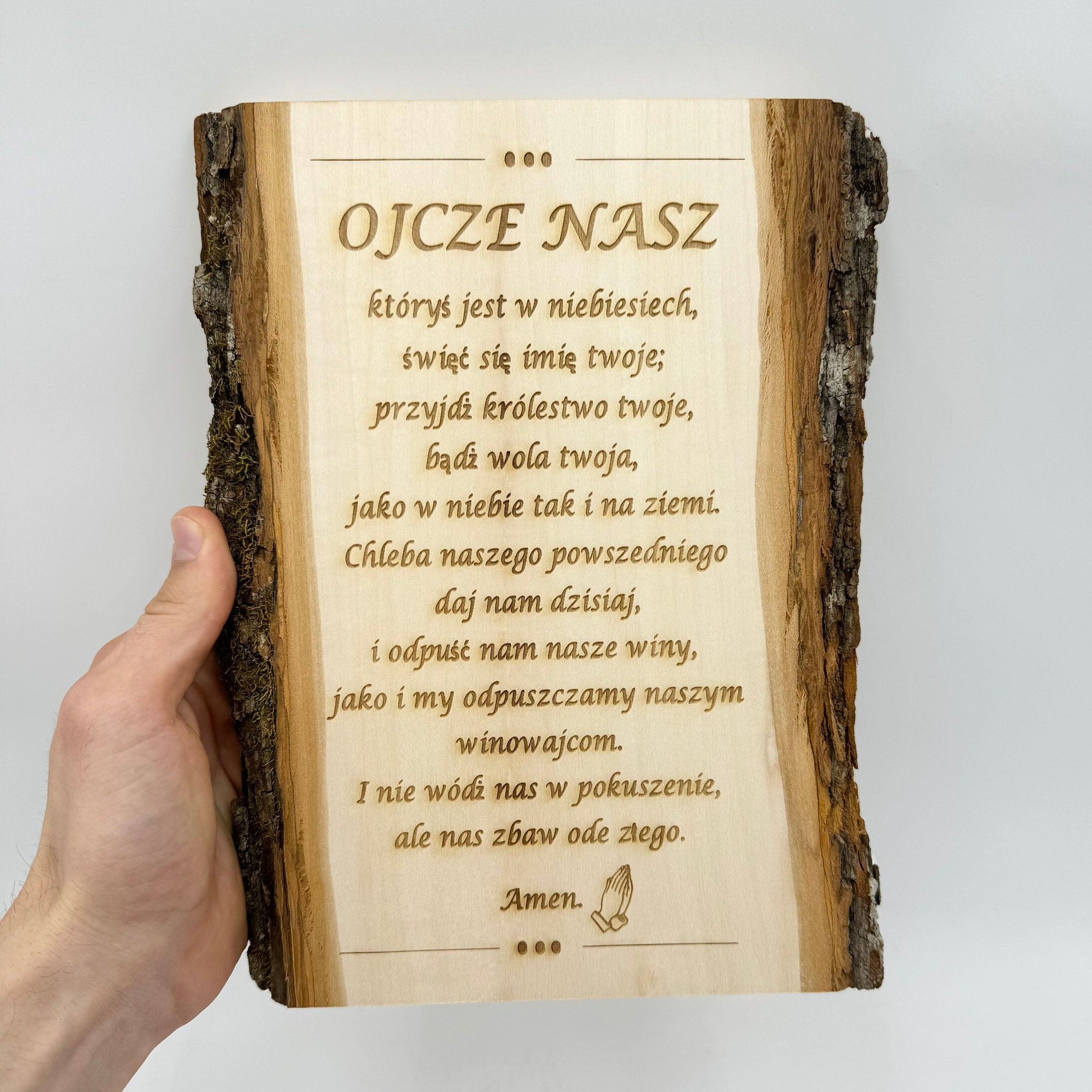 The Lord's Prayer in Polish, Lord Prayer Sign, Rustic Home Decor ...