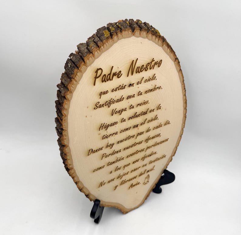 Padre Nuestro, the Lord's Prayer in Spanish, Spanish Lord Prayer Sign ...