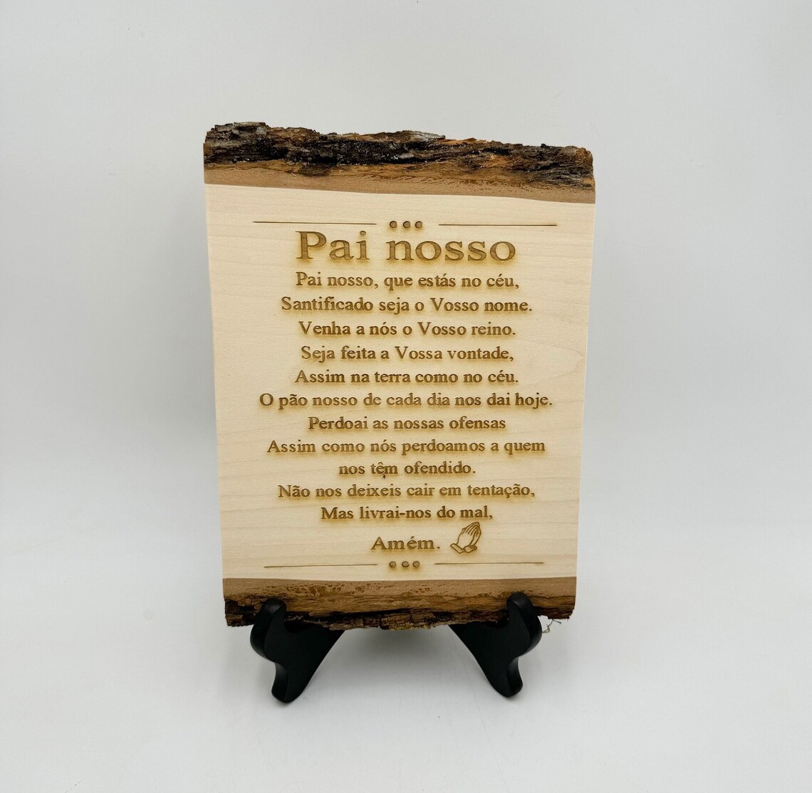 The Lord's Prayer in Portuguese, Pai Nosso, Lord Prayer Engraved ...