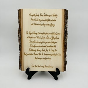 Your Handwritten Letter Personalized Message Custom Engraved Wood Plank ...