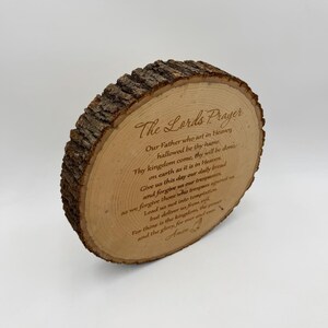 The Lord's Prayer in English, Lord Prayer Engraved, Rustic Home Decor ...