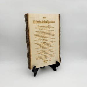 The Apostles Creed in Spanish, Apostle Creed Sign, El Credo De Los ...