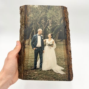 Custom Photo on Wood Printed Photo on Wood With Watercolor Style Custom ...