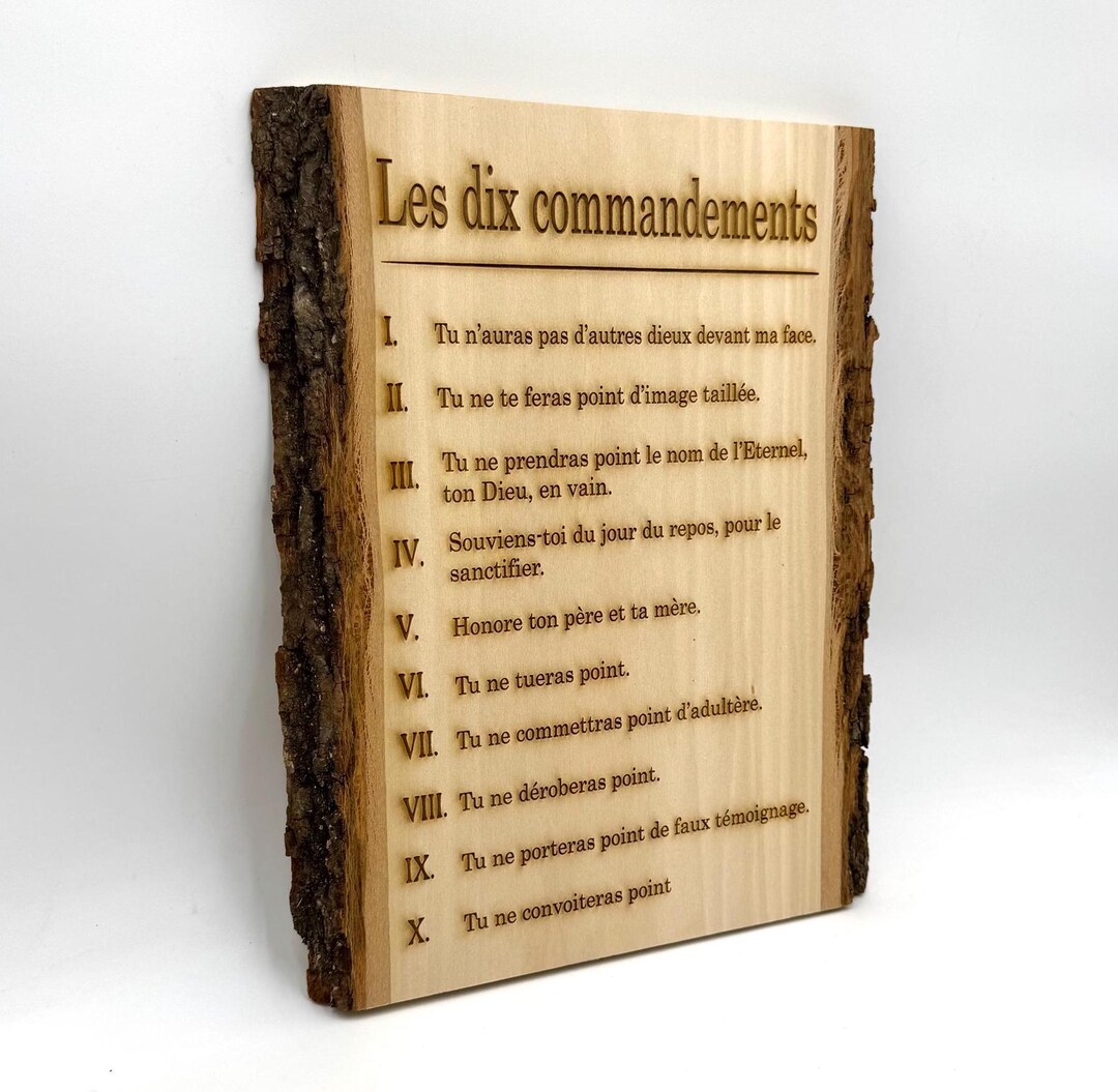 Les Dix Commandements the Ten Commandments in French Sign Bible Verse ...