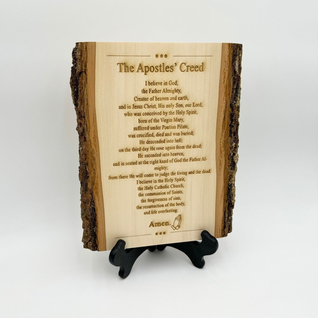 The Apostles Creed Prayer, Apostle Creed Sign, Rustic Home Decor ...