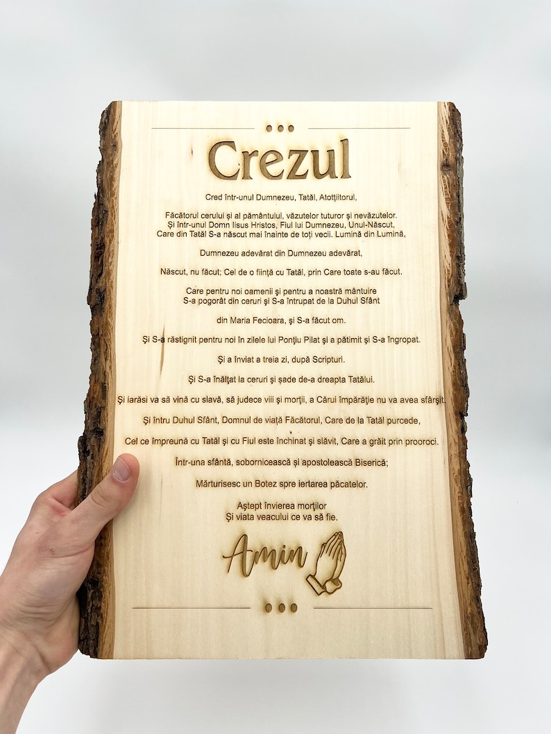 The Apostles Creed in Romanian Romanian Crezul Sign Romanian - Etsy