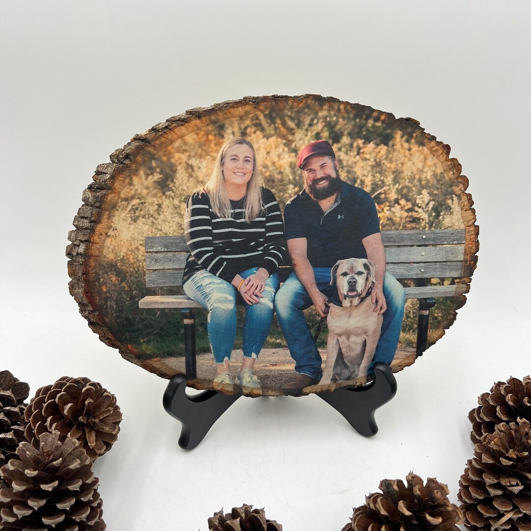 Custom Photo on Wood Gift Picture on Wood Rustic Portraits Christmas ...