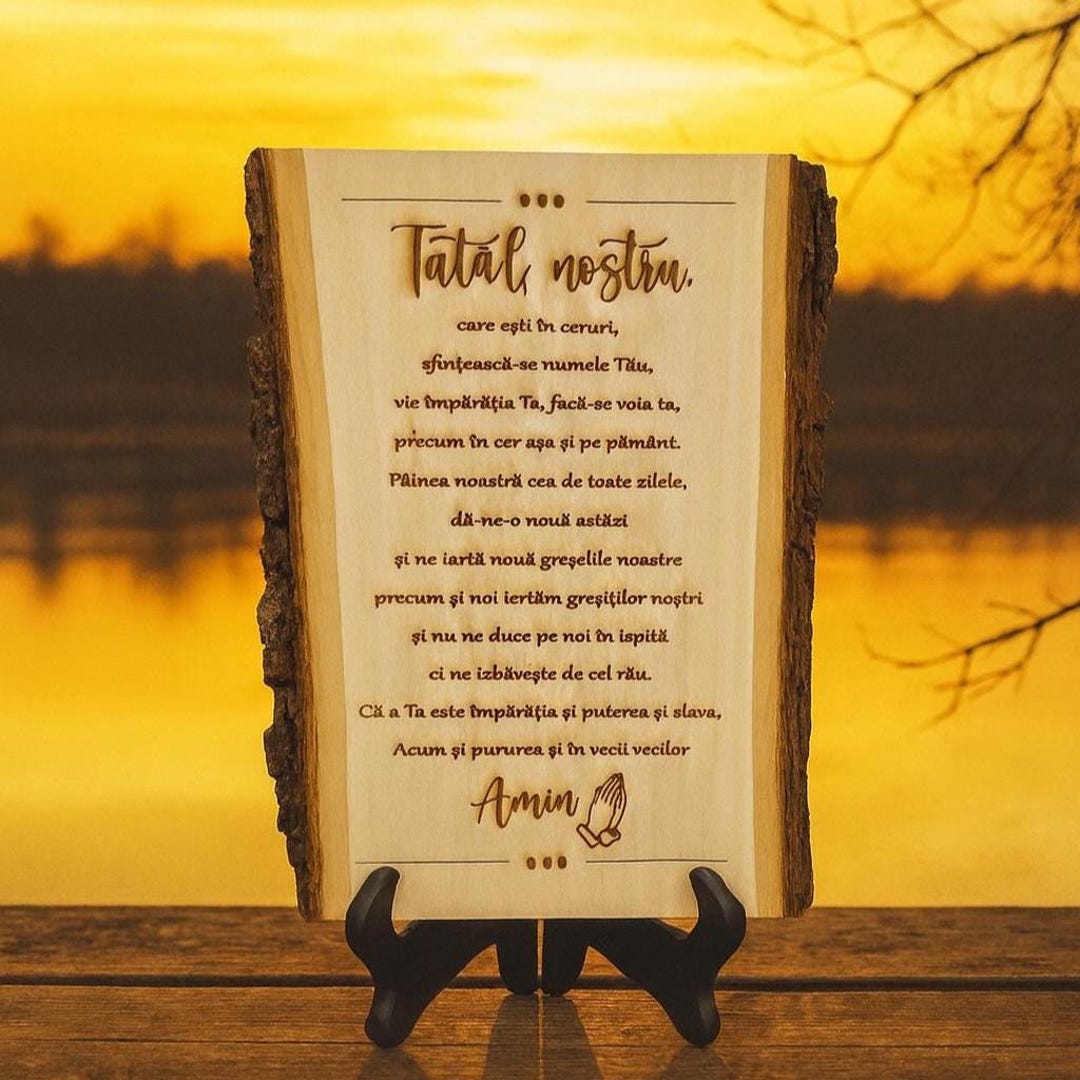 Romanian Tatal Nostru Prayer Sign – the Lord’s Prayer in Romanian ...