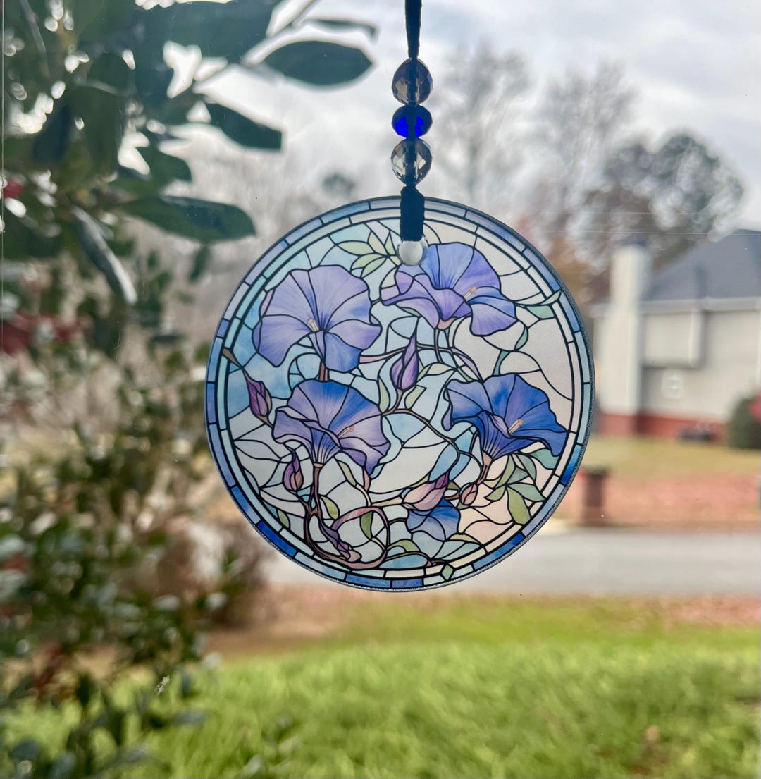 September Birth Month Flower, Glass Ornament, September Birthday Gift ...