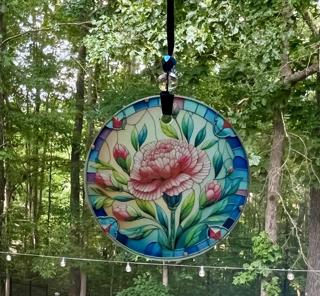 January Birth Month Flower, Glass Ornament, January Birthday Gift ...