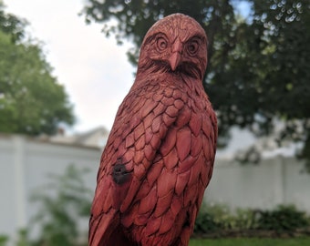 Wood Hawk Carving - Etsy