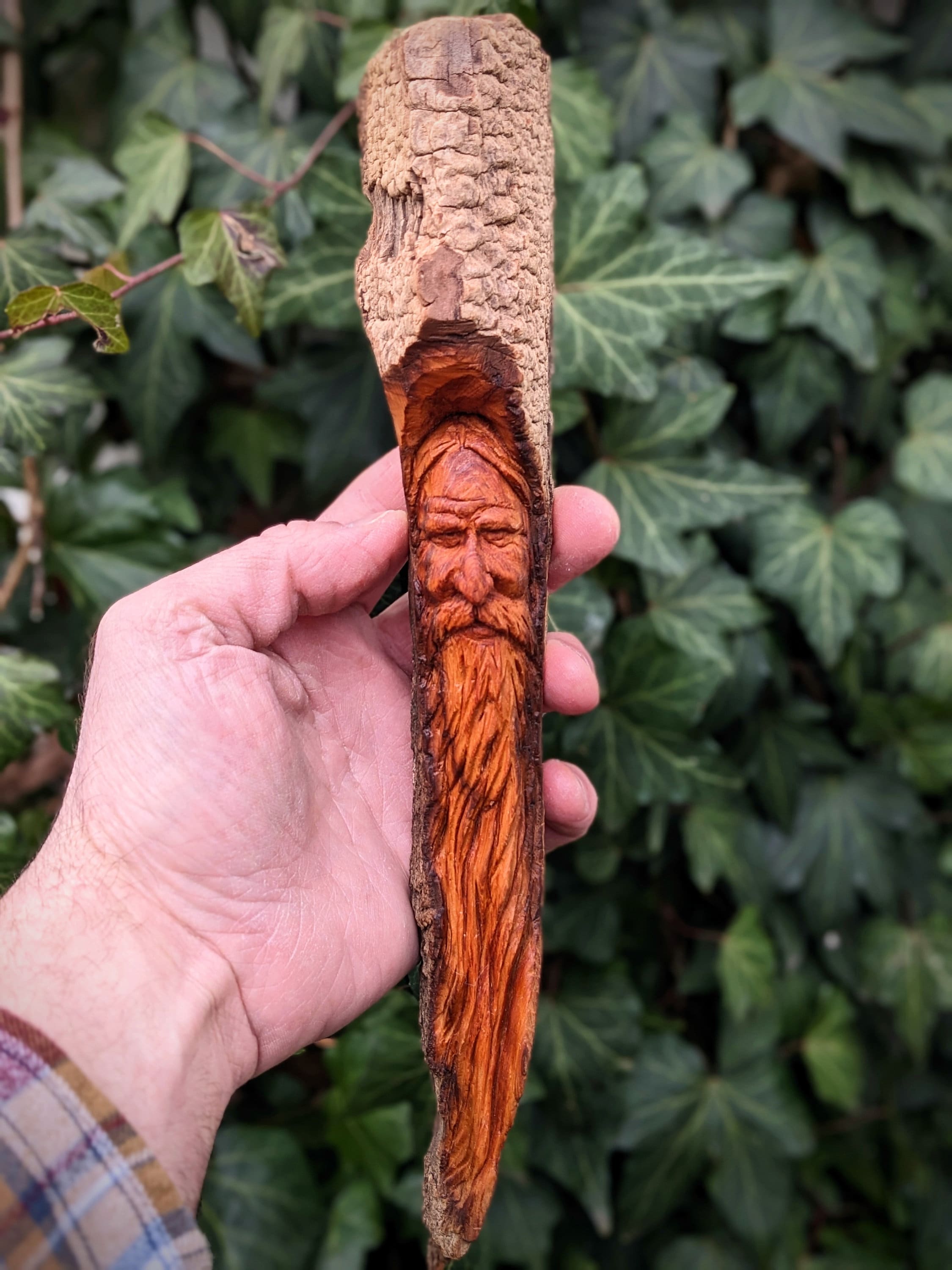 Wood Spirit Wood Carving Handmade - Etsy