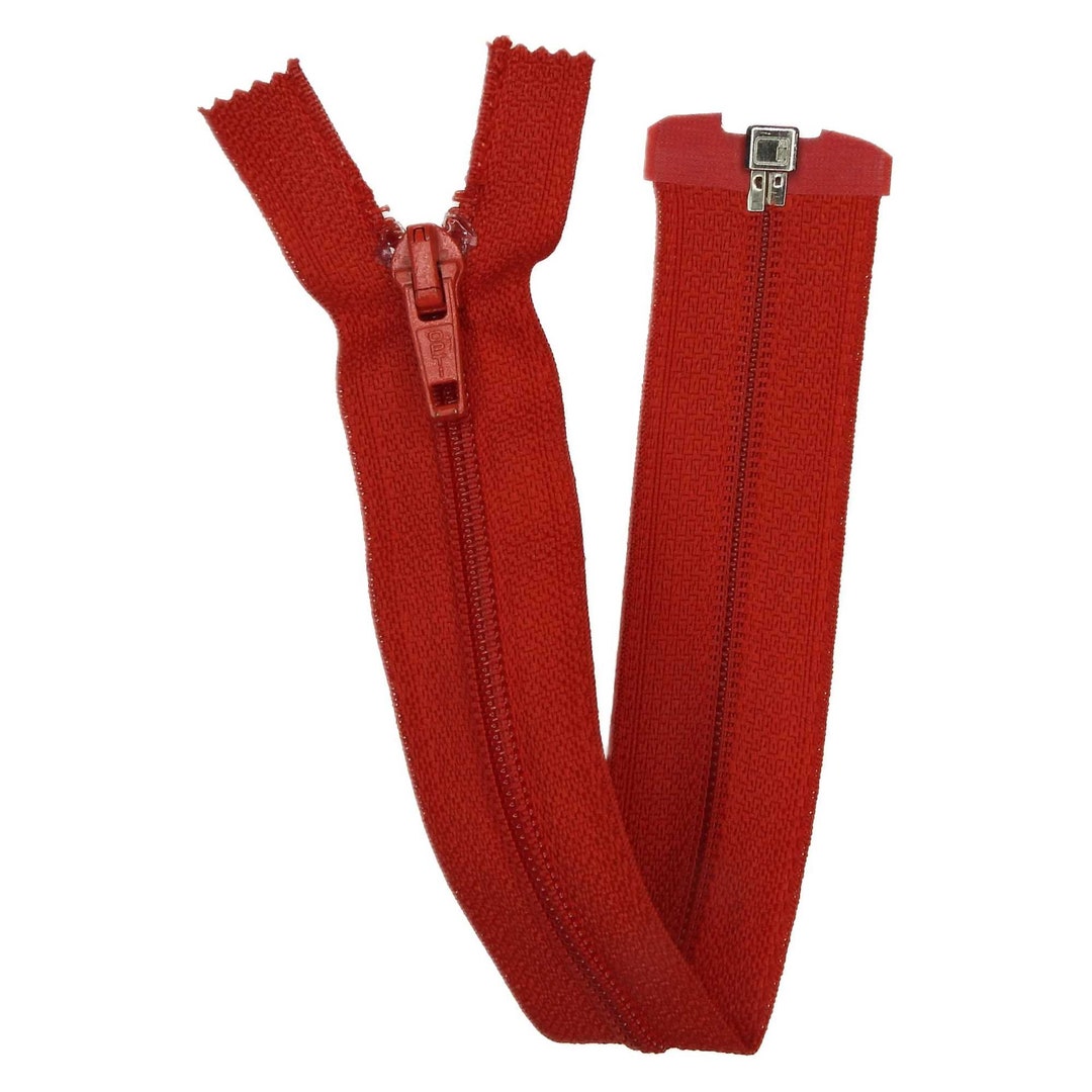 14 SIZE No5 Red Nylon Open End Zip Ended 10-36 Inch 25-91cm BUY 1 2 ...