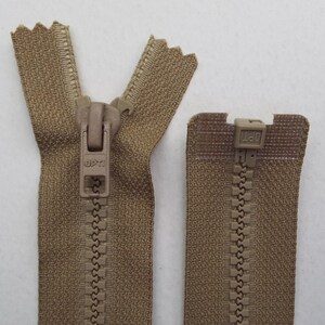 11 SIZE Beige Ecru 10 to 30 Inch 25 to 76cm Chunky Open Ended BUY 1 2 ...