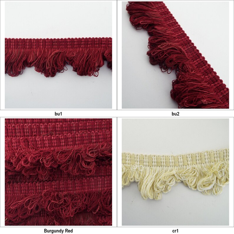 9 COLOUR Luxury Deep 6cm Fan Fringe Trim Upholstery Curtain - Etsy UK