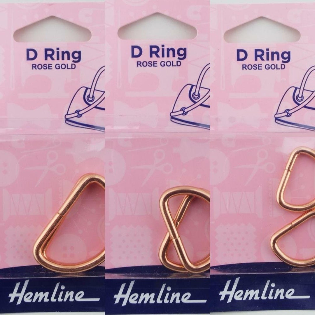 Hemline Pk2 20mm 25mm 32mm Rose Gold Copper D Ring Strap - Etsy