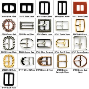Belt Buckle Clip Pin Heel Bar Strap Clasp 20 Style 10mm to 40mm BUY 1 ...
