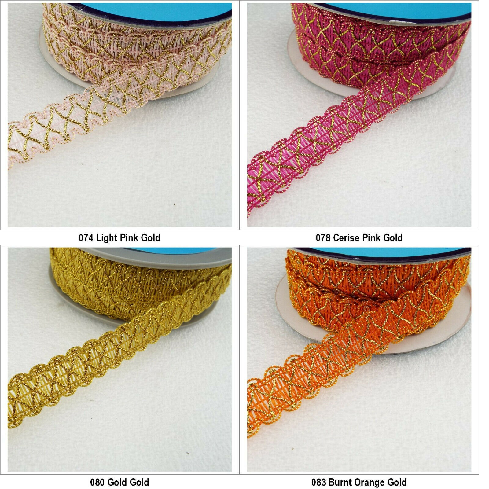 15 COLOUR 20mm Gold Silver Lame Braid Metallic Trim Christmas - Etsy