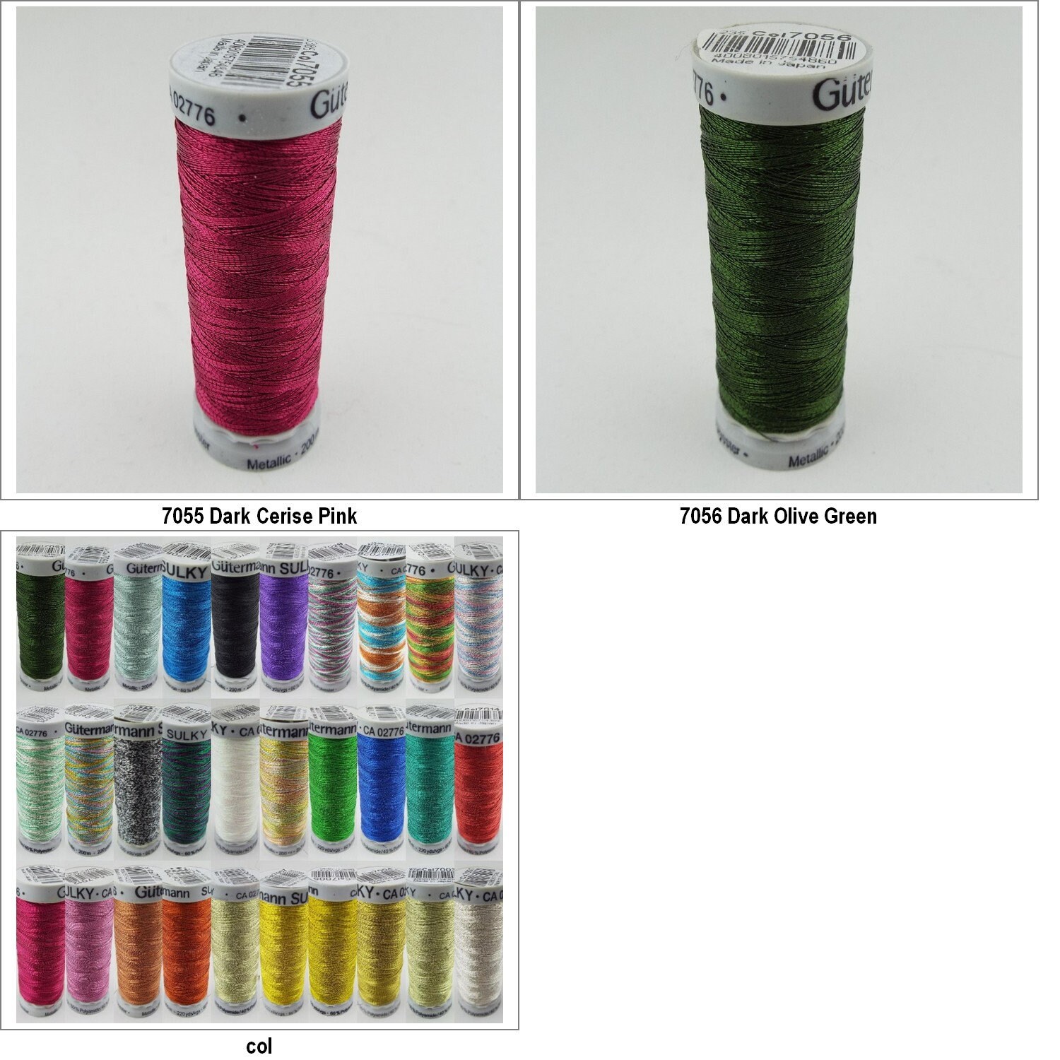 Gutermann Sulky Metallic Thread 200m Machine Hand Embroidery Sewing BUY ...