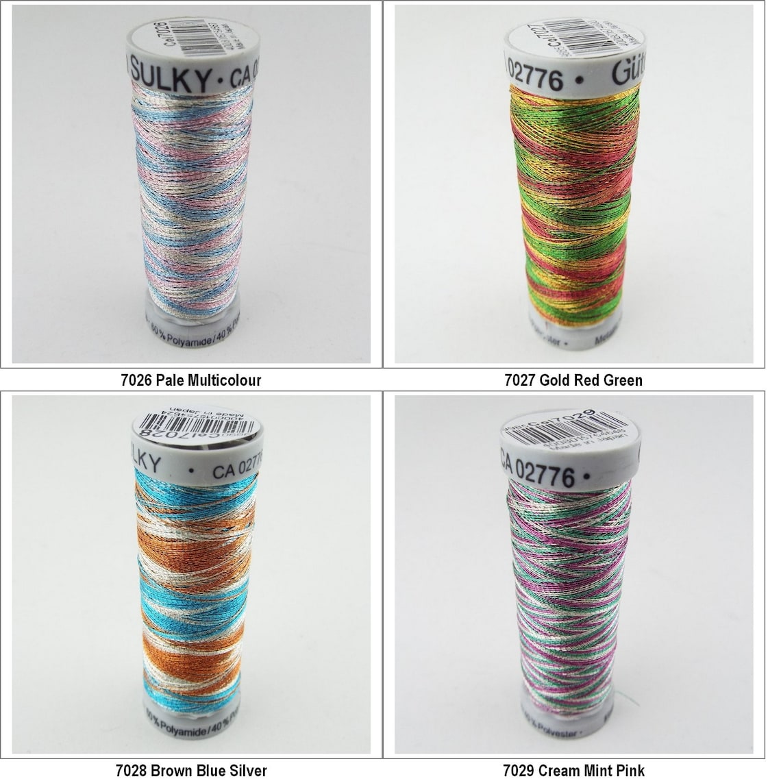 Gutermann Sulky Metallic Thread 200m Machine Hand Embroidery Sewing BUY ...