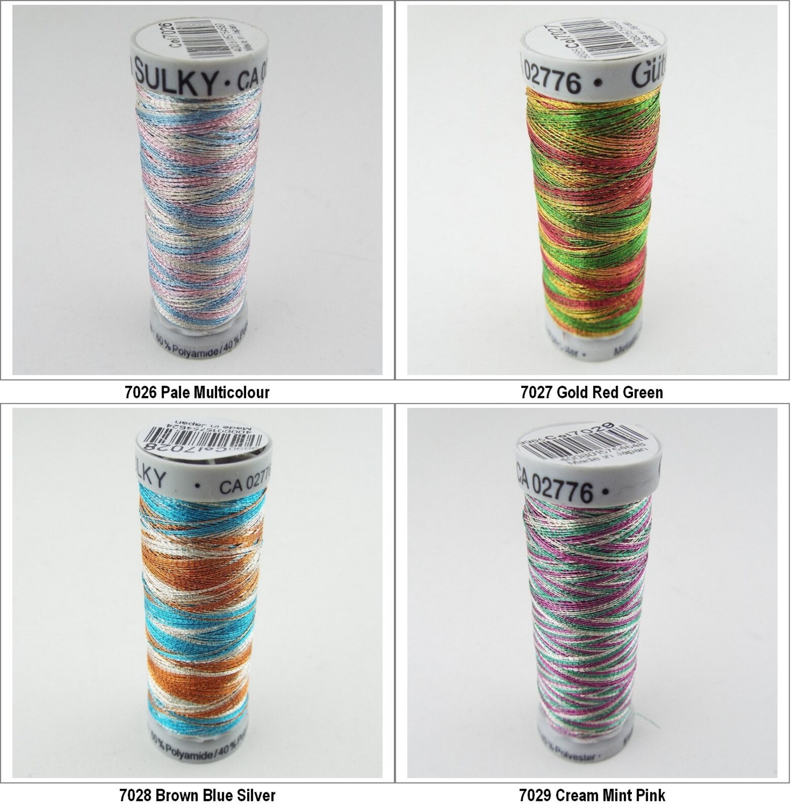 Gutermann Sulky Metallic Thread 200m Machine Hand Embroidery Sewing BUY ...