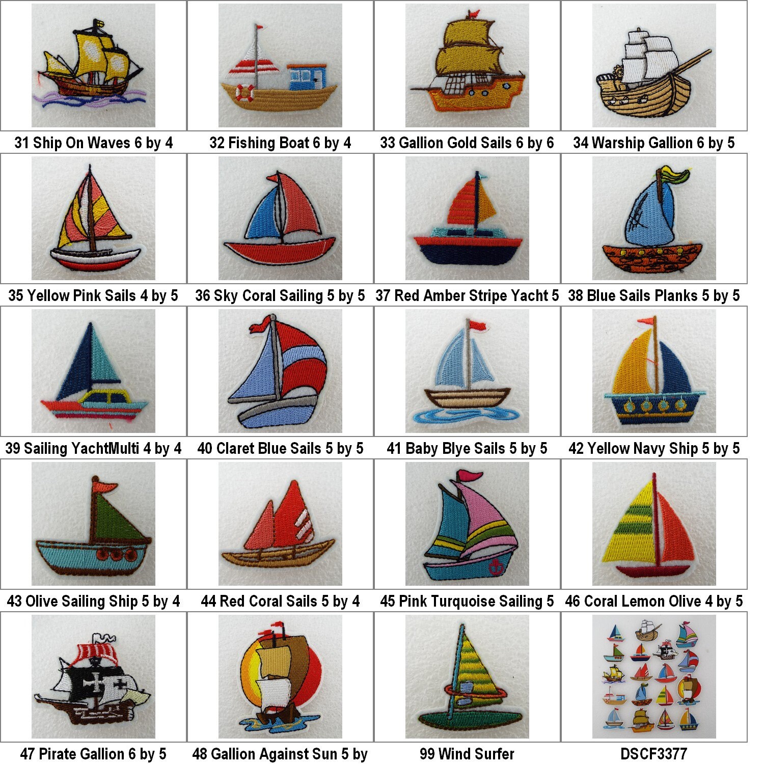 19 TYPE Iron or Sew on Motif Boat Ship Yacht Sailing Patch | Etsy UK