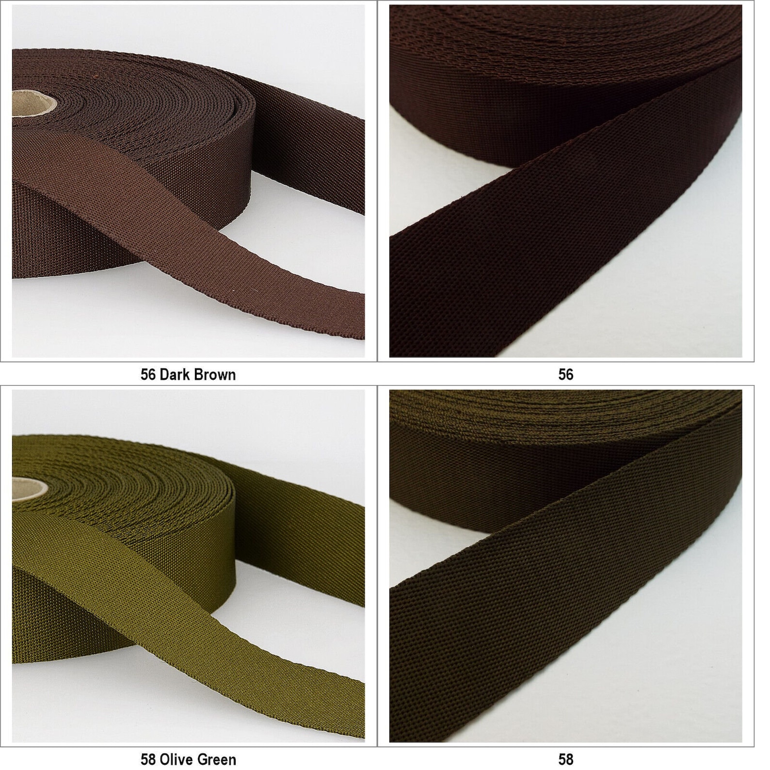 18 COLOUR 35mm Matt Satin 1.2mm Thick Polyester Bag Handle Strap BUY 1 ...