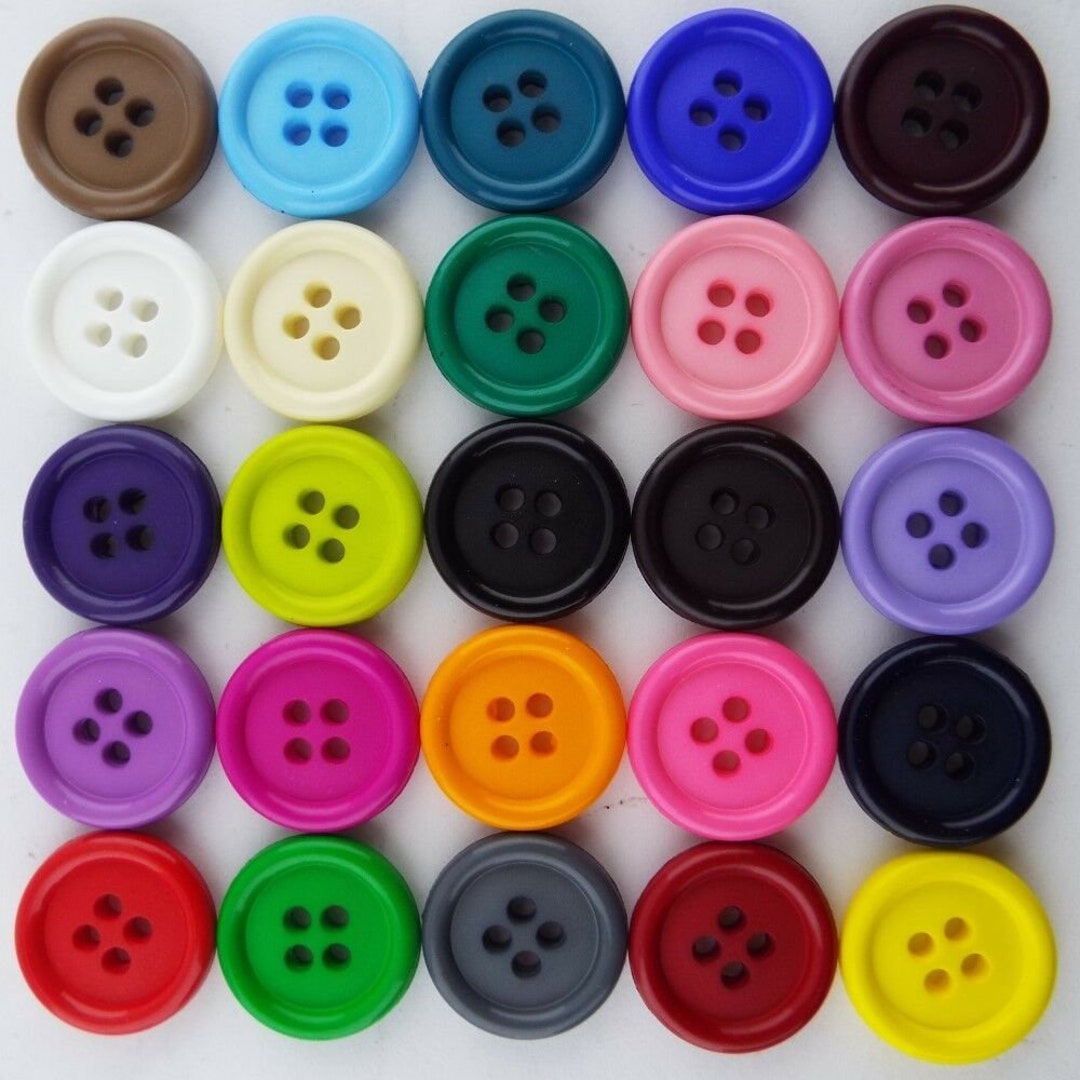 13mm Round Rim Buttons Shirt Coat Jumper Jacket 27 Colours BUY 2 4 or 8 ...