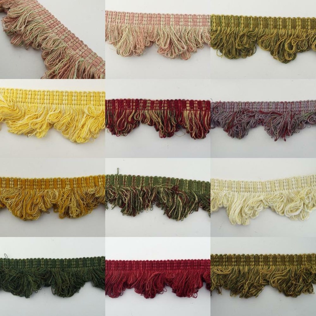 9 COLOUR Luxury Deep 6cm Fan Fringe Trim Upholstery Curtain Blind BUY 1 ...