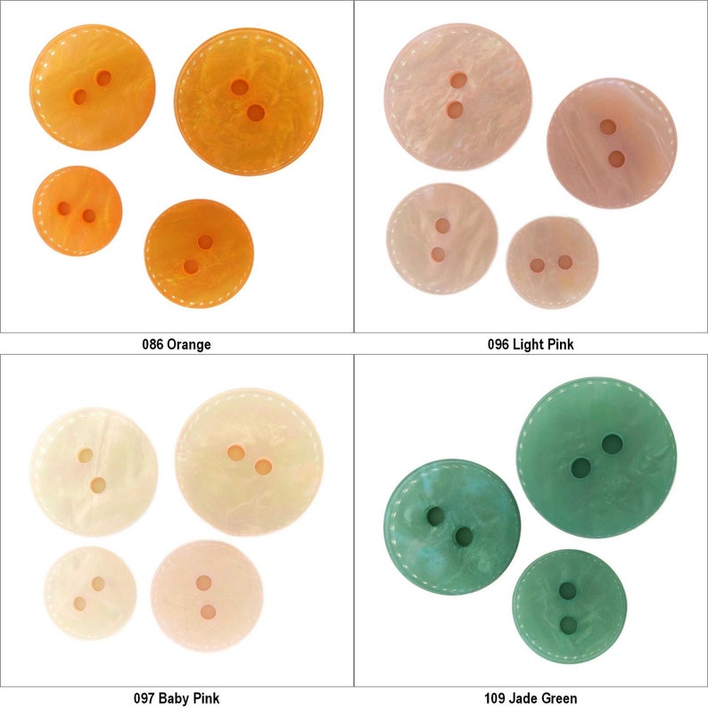 20 COLOUR 13mm 15mm 18mm 20mm Mother of Pearl Look Buttons BUY 2 4 8 ...