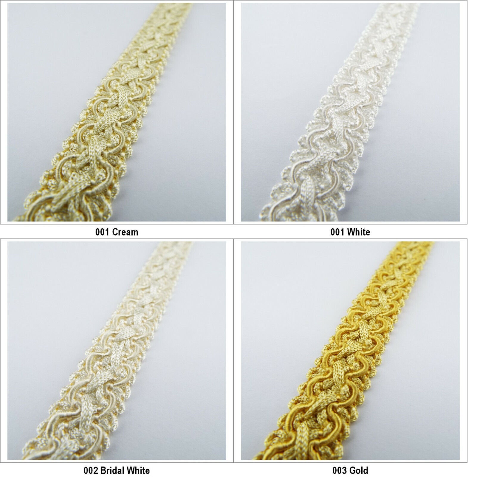 31 COLOUR 15mm Chain Gimp Braid Trim Upholstery Chair Costume | Etsy UK