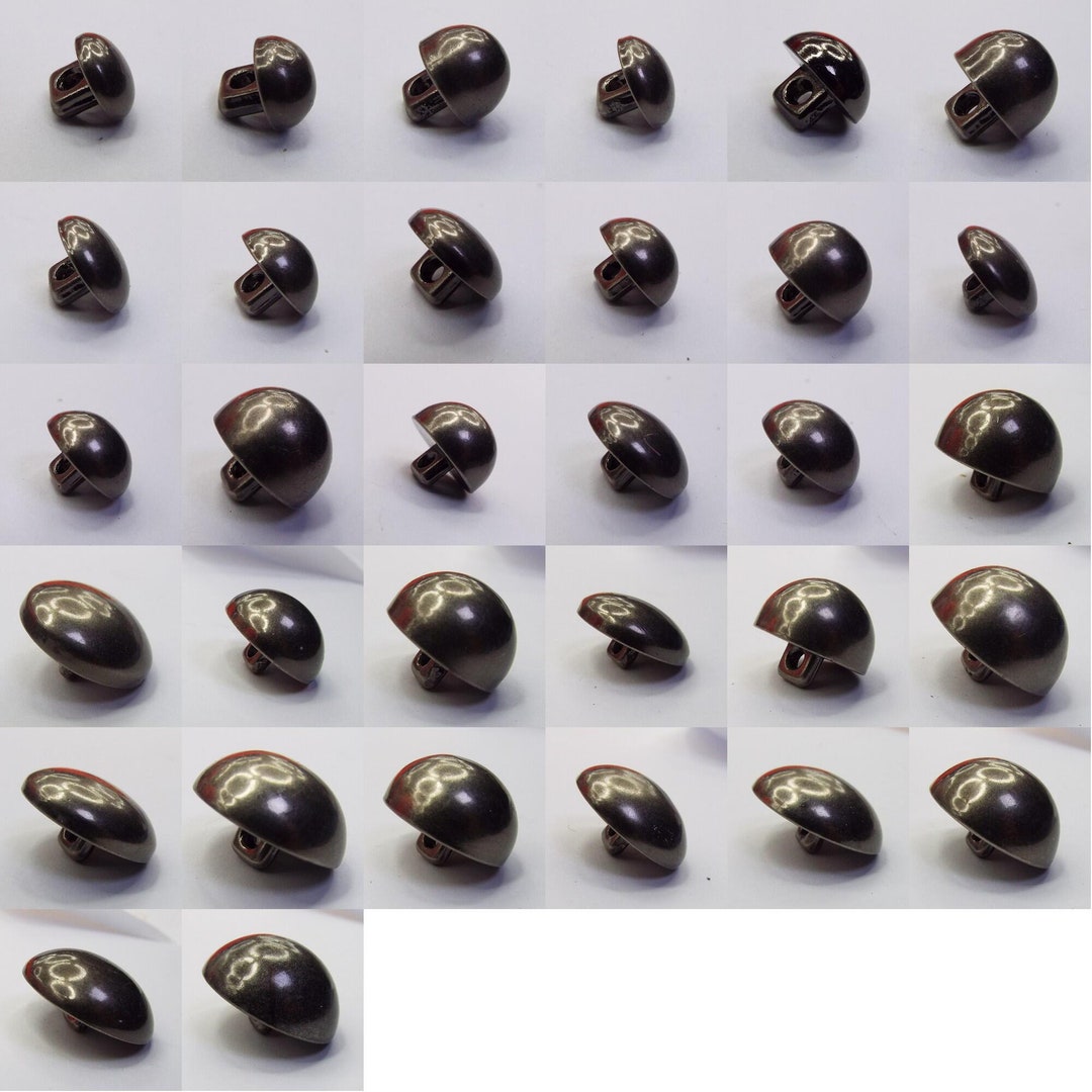 32 SIZE Plastic Gun Metal Black Half Round Dome Lug Coat BUY 2 - Etsy