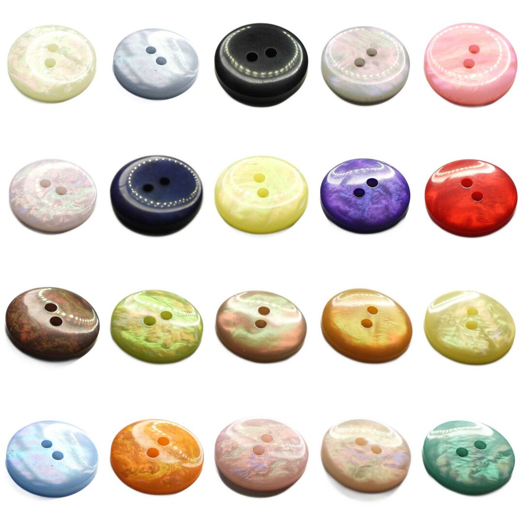 20 COLOUR 15mm Faux Pearl Glimmer Shirt Jumper Craft Etc BUY 2 4 8 ...