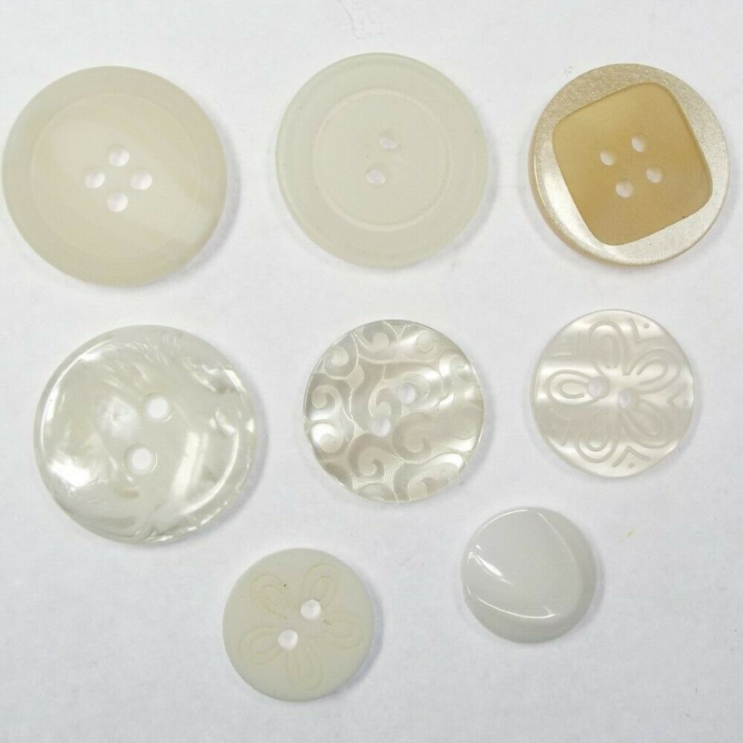 Buttons Off White Ivory 17 20 22 25mm Fancy Natural Cream 8 STYLE Buy 2 ...