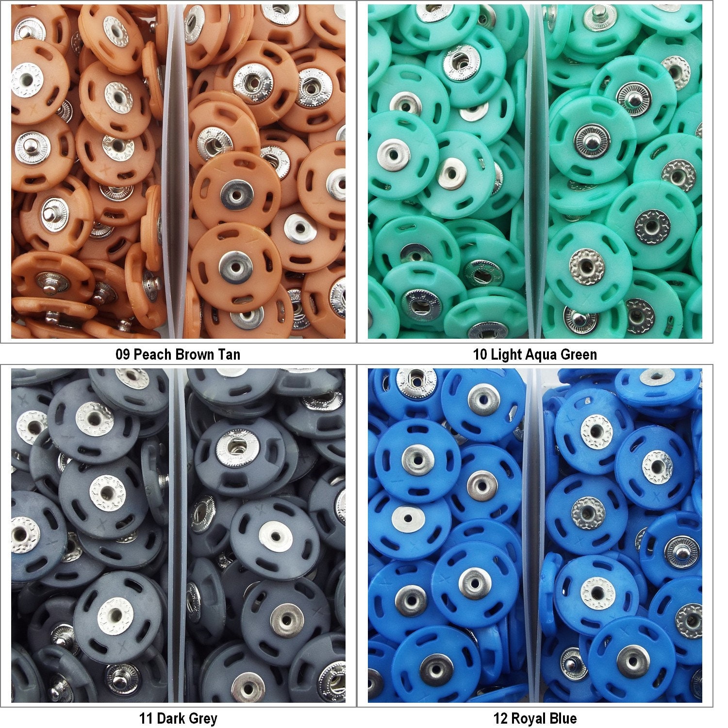 22 COLOUR LARGE 22mm Plastic Metal Popper Bag Snap Fastener | Etsy UK