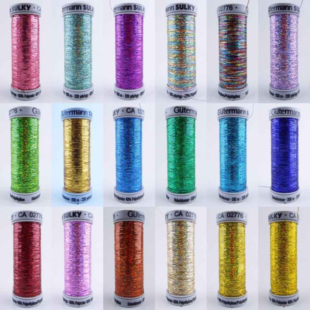 Gutermann Holographic Glitter Hand Machine Embroidery Sewing Thread BUY ...