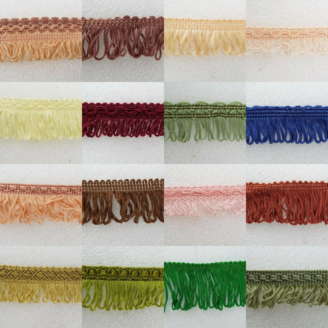 16 TYPE Fringe Cut Loop Braid Gimp Edging Lampshade Blind Costume 1 2 ...