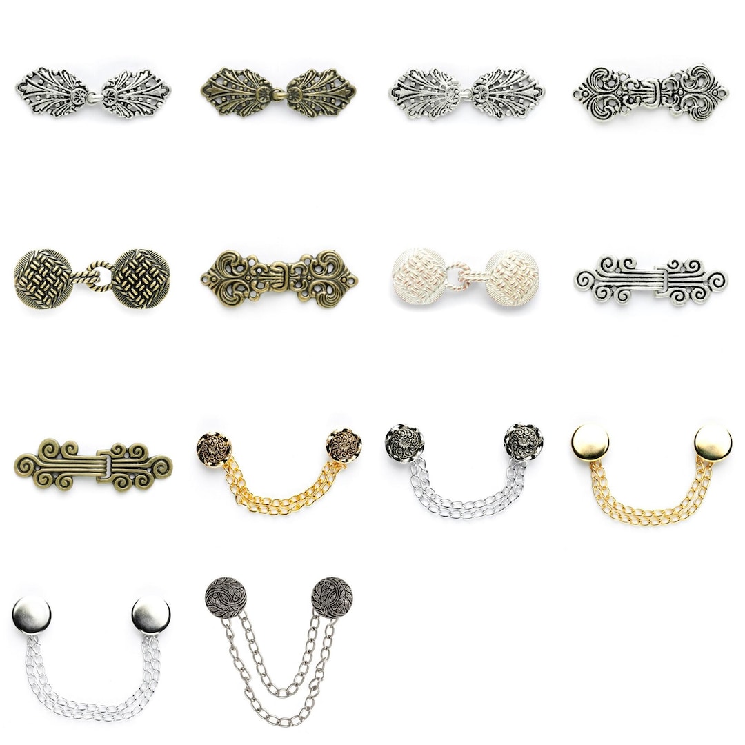 14 STYLE Metal Strap Webbing Cloak Frog Costume Buckle Clip BUY 1 2 ...