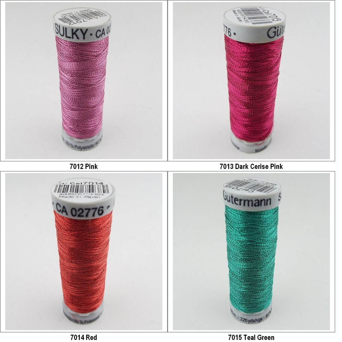 Gutermann Sulky Metallic Thread 200m Machine Hand Embroidery Sewing BUY ...