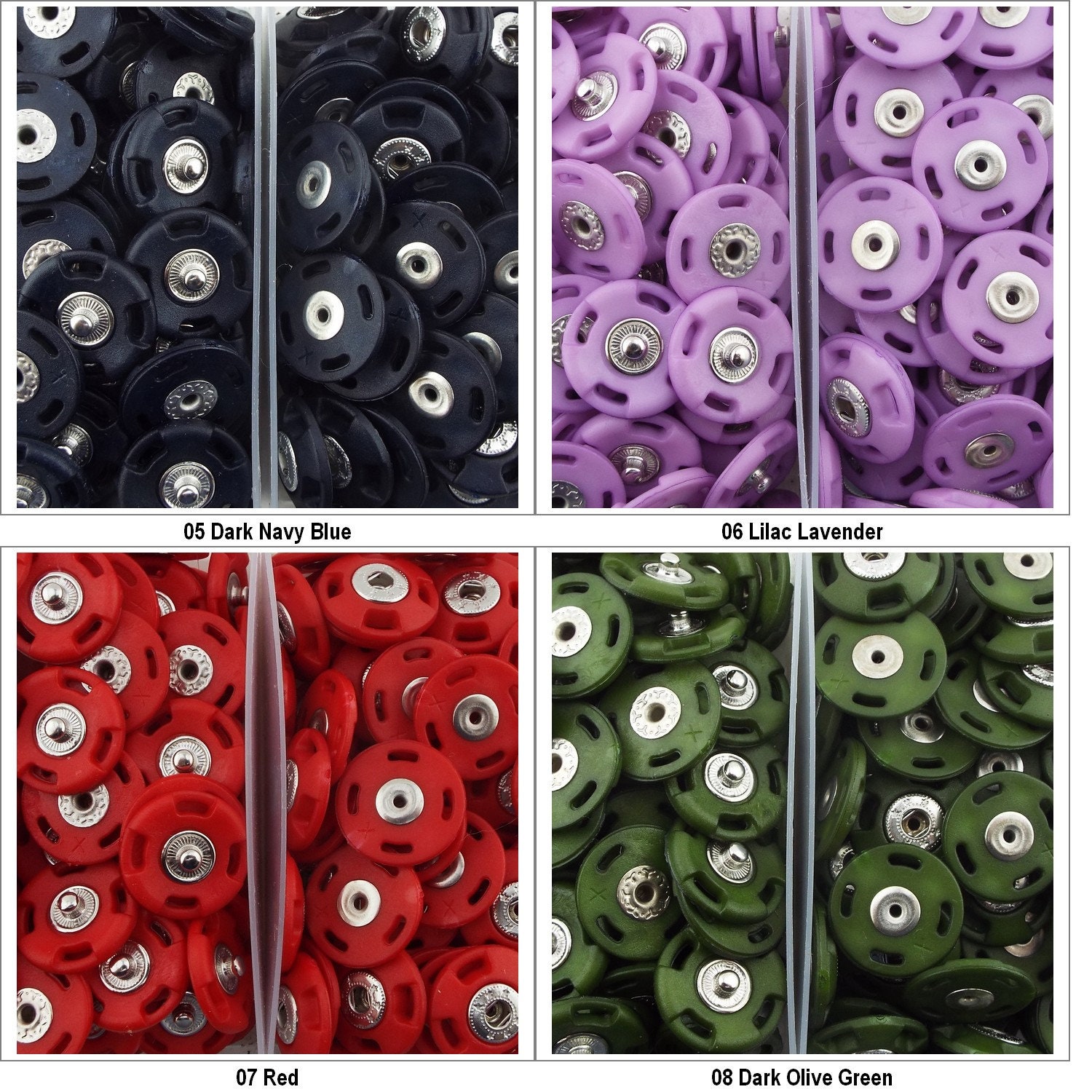 22 COLOUR LARGE 22mm Plastic Metal Popper Bag Snap Fastener | Etsy UK