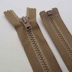 11 SIZE Beige Ecru 10 to 30 Inch 25 to 76cm Chunky Open Ended BUY 1 2 ...