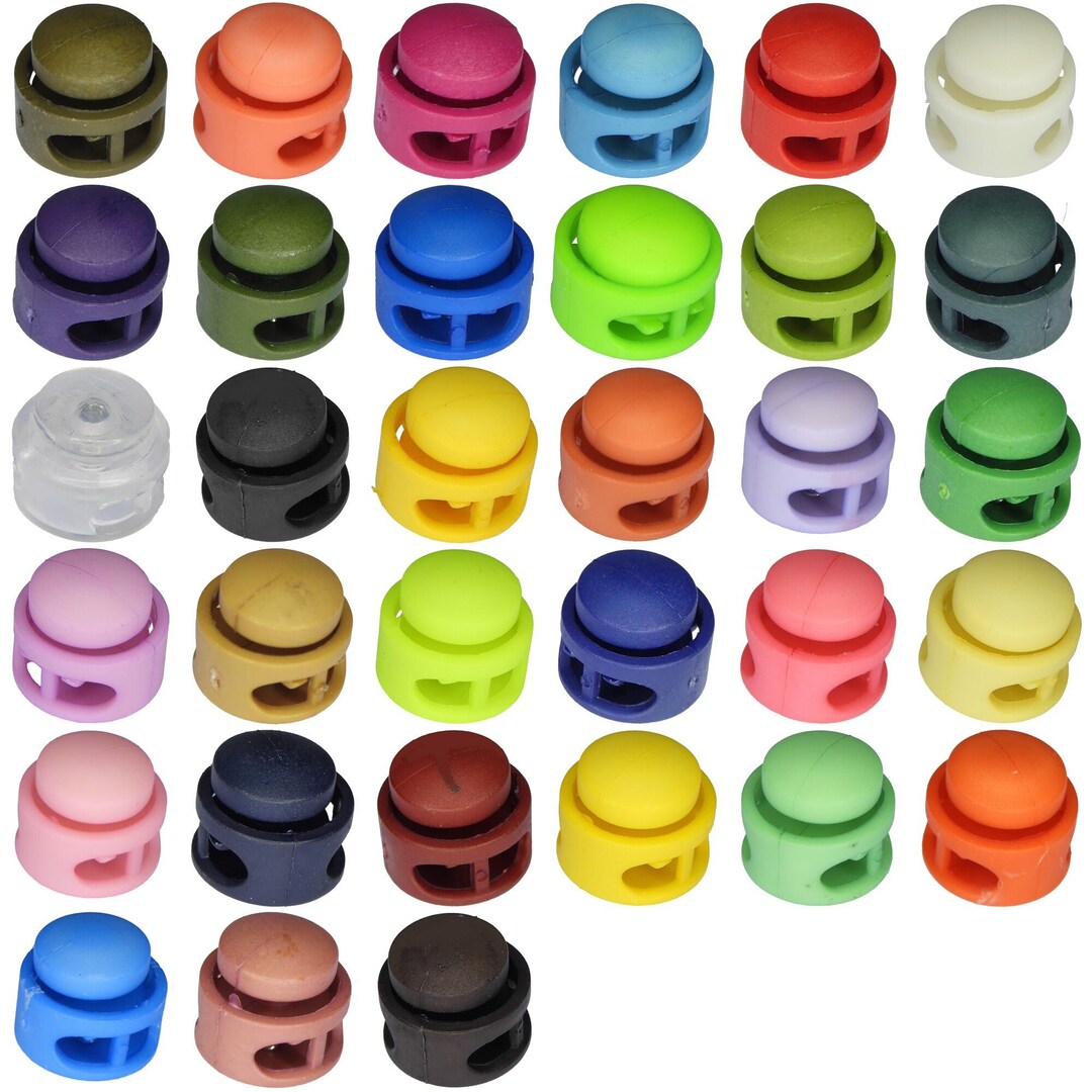 Spring Toggle Cord End Stopper Lock 3mm 4mm Bag Coat 2 Hole BUY 2 4 8 ...